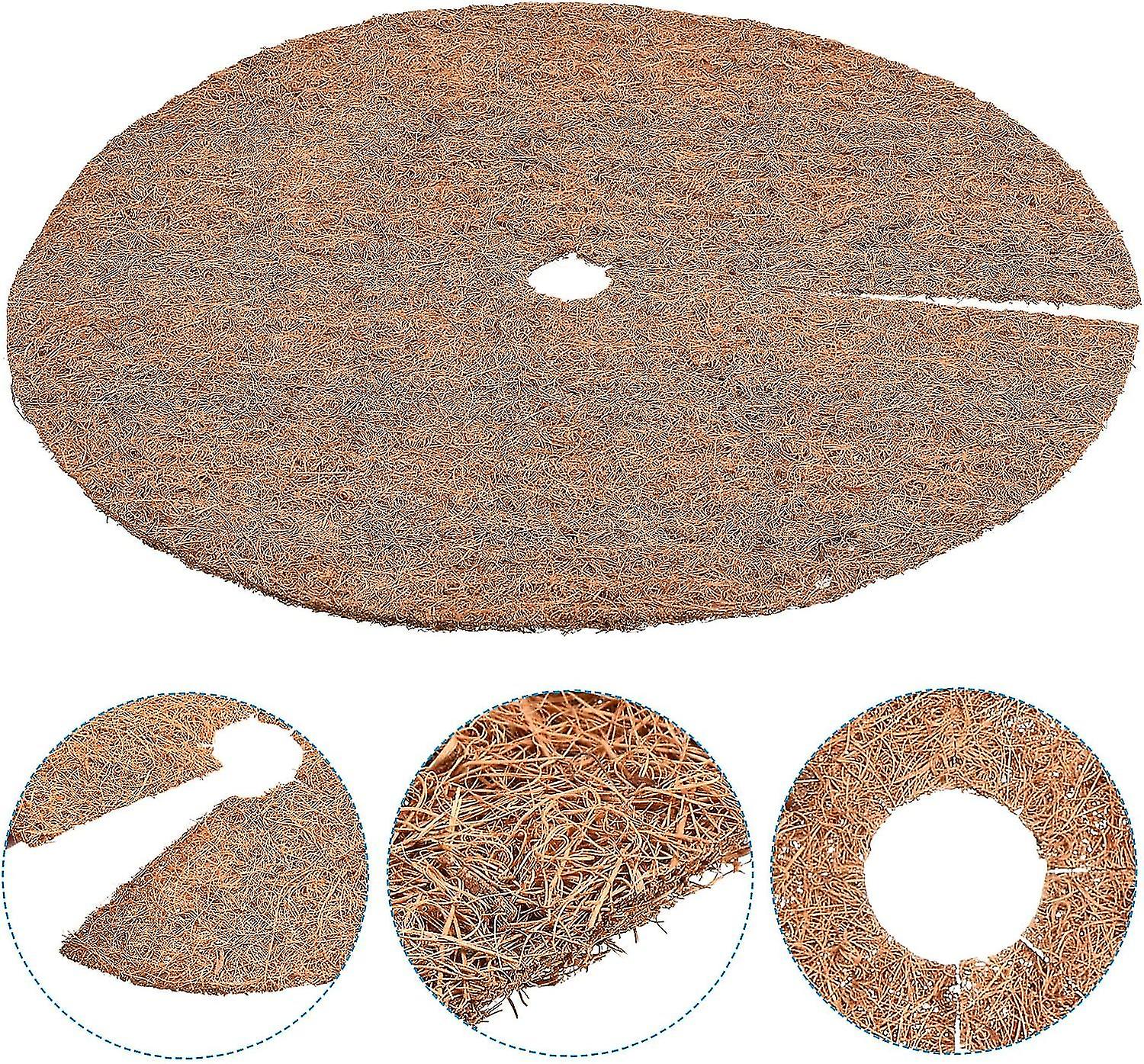 Coconut Fiber Mulch Ring Mat 16 Inch, 5 Pack Coco Coir Tree Protector ...