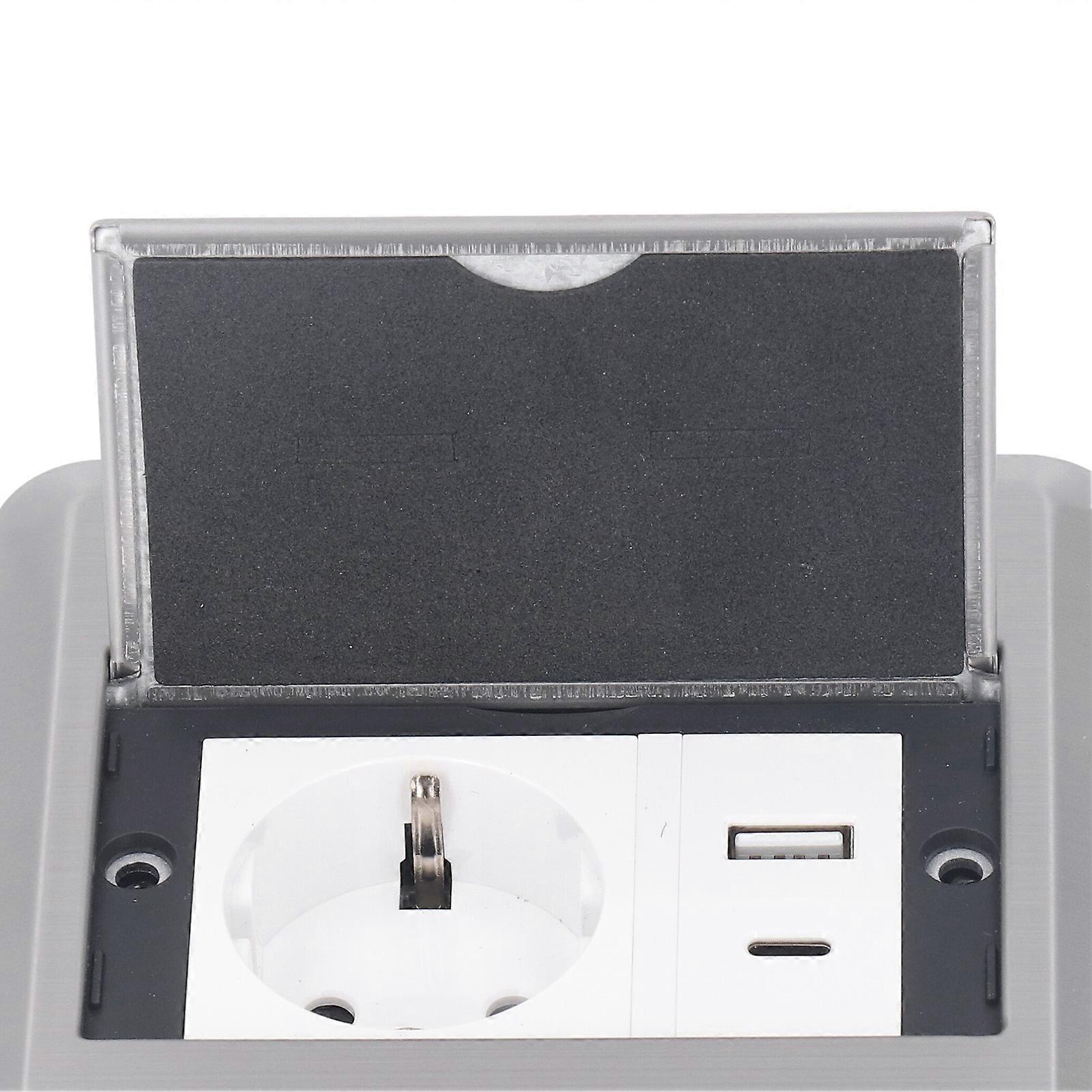 Recessed Floor Outlet 16A Socket USB Type C Port Floor Power Outlet for ...