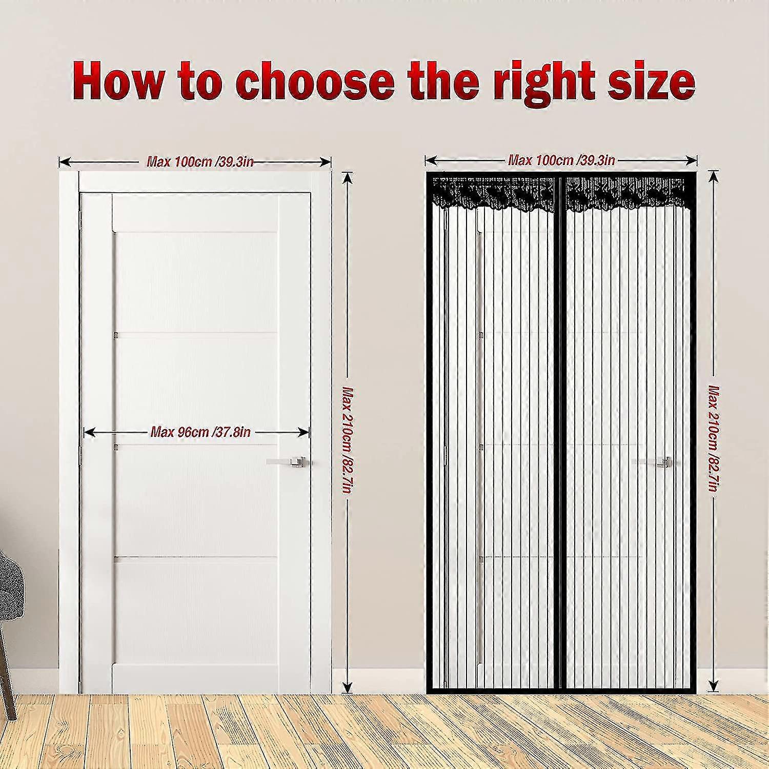 Magnetic Mosquito Net For Door - 100 X 210 Cm - Mosquito Repellent - 18 ...