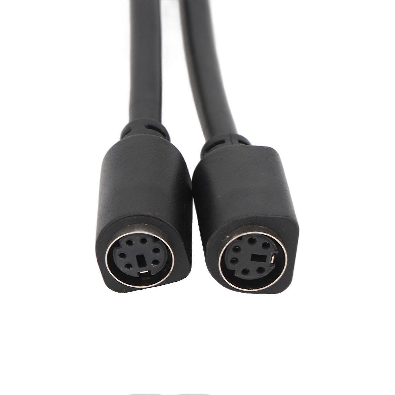 Mini Din 6 Pin Male To 2 Mini Din 6 Pin Female Cable Double Shielding Mini Din 6 Pin Splitter ...