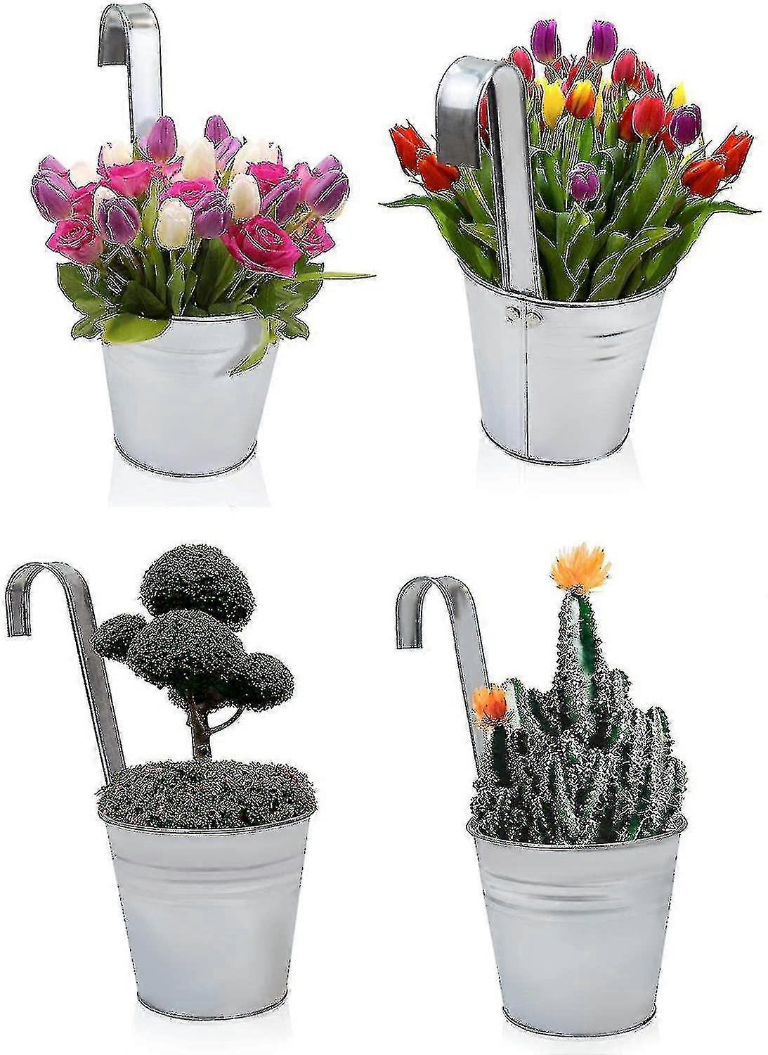 4 st Hängande krukor Balkong Blomkruka Hängande Balkong Kruka Växtkruka ...