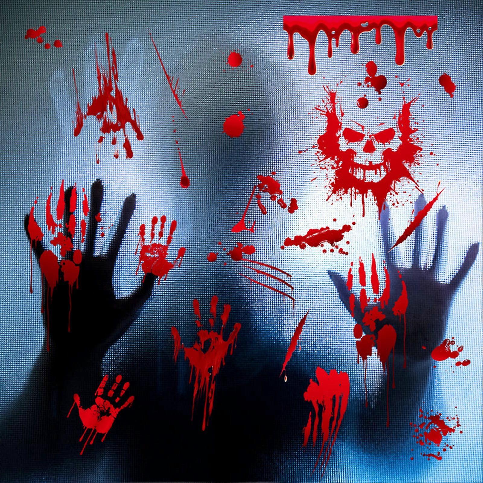 1 Sheet Red Blood Sticker Car Funny Halloween Theme Bleeding Decal Self ...