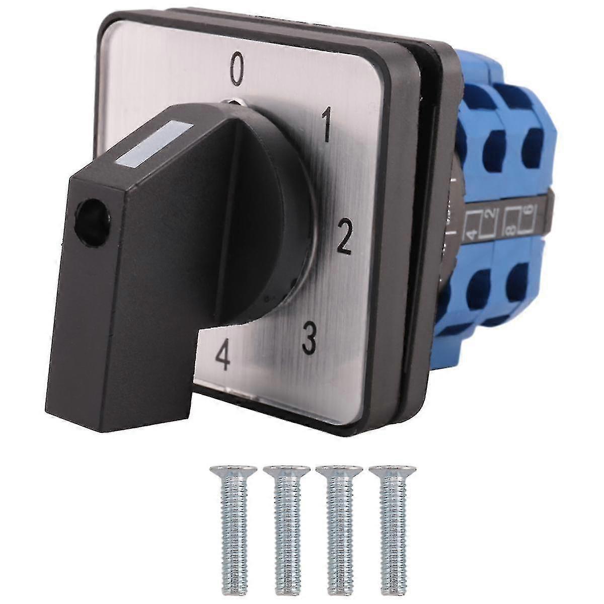 Universal 8 Terminals 5 Postions Master Control Rotary Cam Switch 20A ...