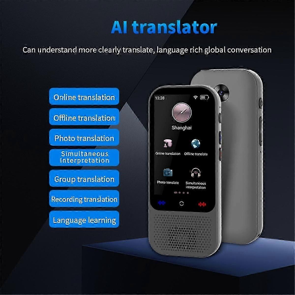 S80 Pro AI Translation Device Real Time Smart Voice Photo Translator ...