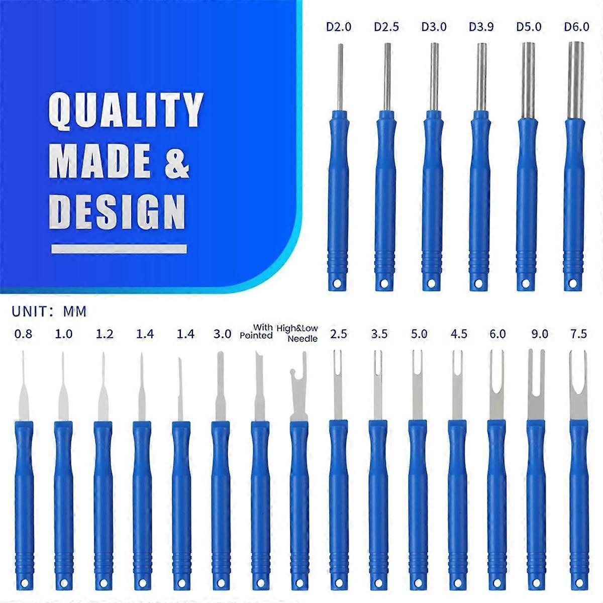 21Pcs Car Terminal Removal Tool Kit Cable Plug Remove Puller Electrical ...