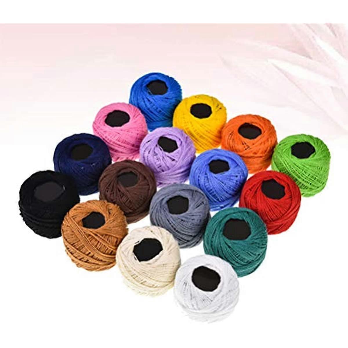 HEALLILY 16 Roll Embroidery Floss Cross Stitch Threads Friendship ...
