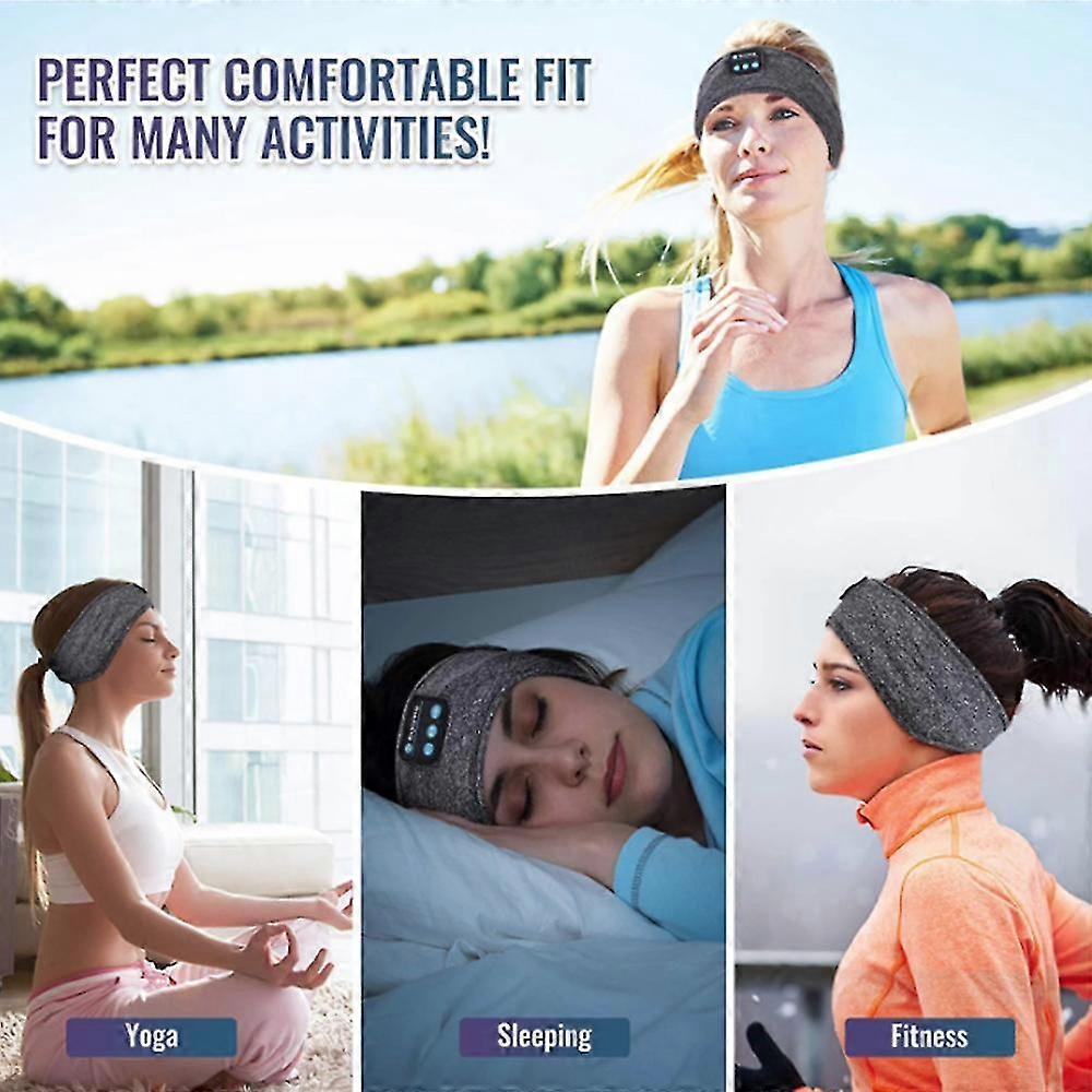 Bluetooth 5.0 Headphones Headband Sports Headbands Sleeping Workout ...