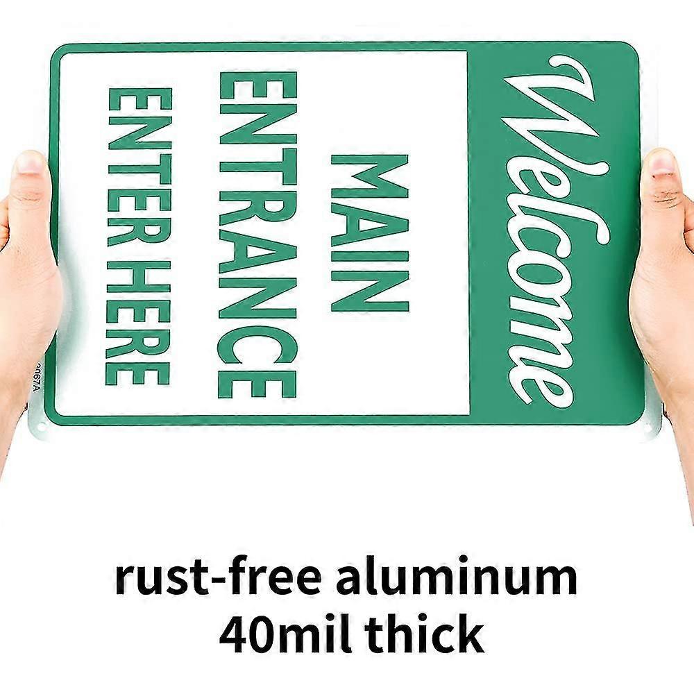 Welcome Main Entrance Sign - Business/office Entrance Signs (2-pack ...