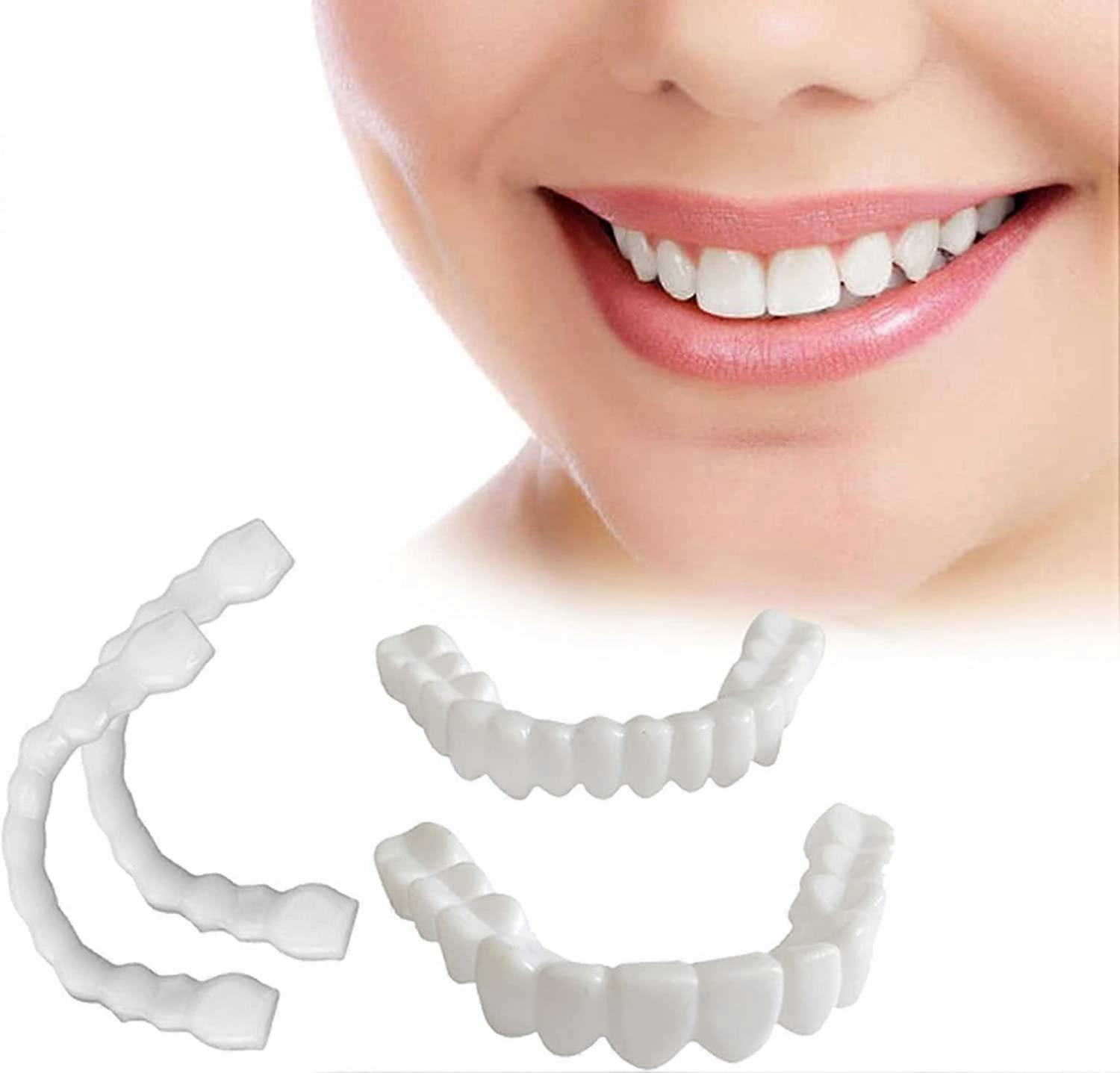 2 PCS Dentures Teeth - Temporary Teeth Perfect Fake Teeth - Veneers ...