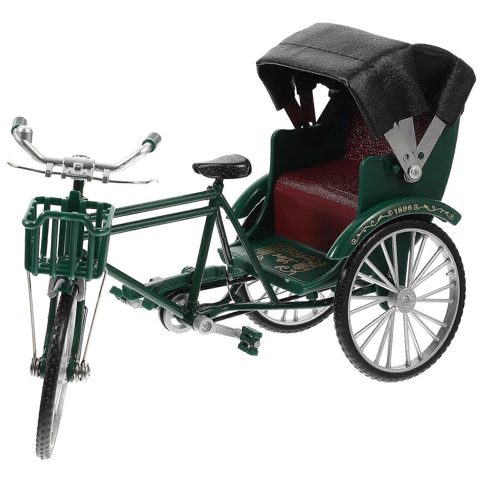Rickshaw Model Vintage Rickshaw Statue Desktop Decoration Handicraft ...