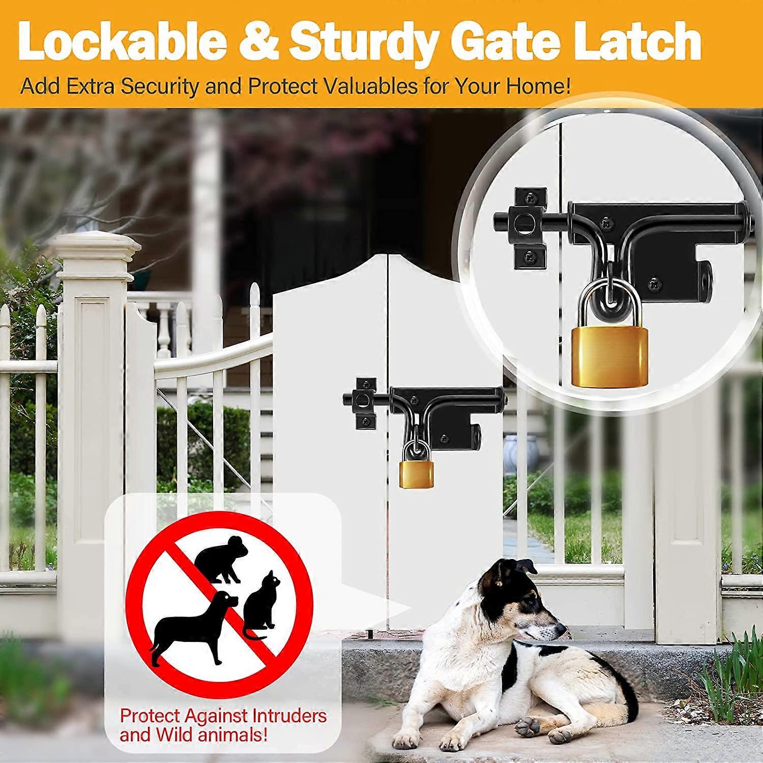 Door Lock Bolt Gate Latch - Heavy Duty Fence Slide Latches Outdoor ...