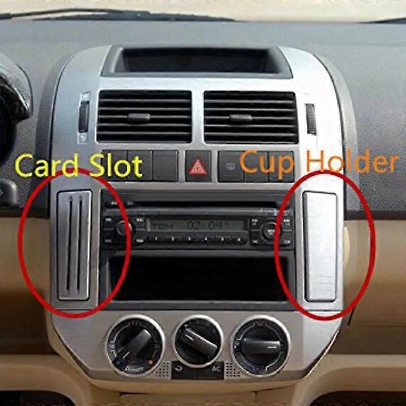 New Car Center Console Cup Holder Card Slot For-Polo 9N 2002 2003 2004 ...