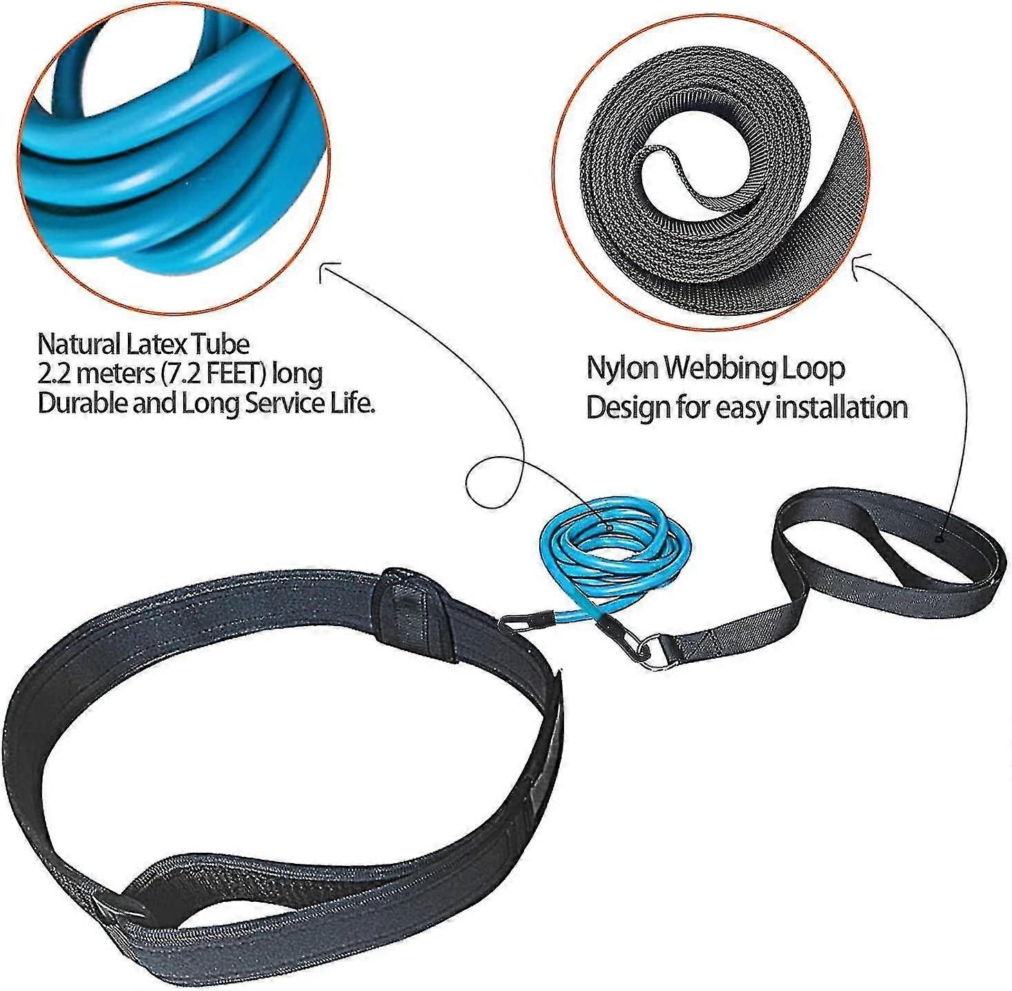 Swim Tether Stationary Swimming,swim Resistance Belt, Swim Bungee ...