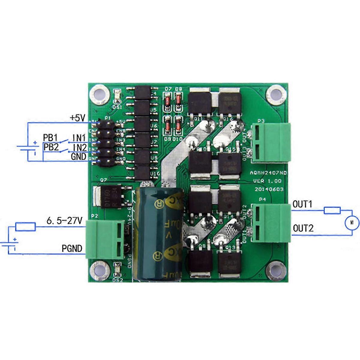 12V 24V Motor Drive Board H-Bridge Motor Speed Controller Module ...