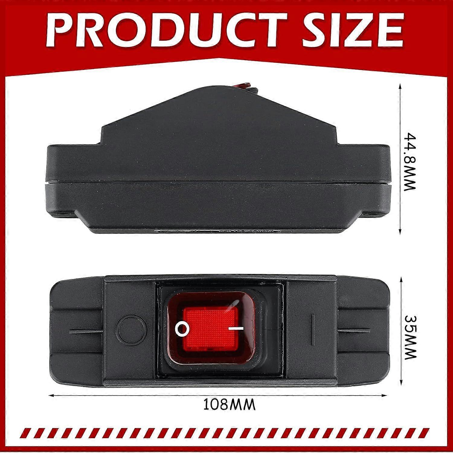 2 Pieces Waterproof Inline Cord Switch AC/DC 12V-250V Heavy Duty Button ...