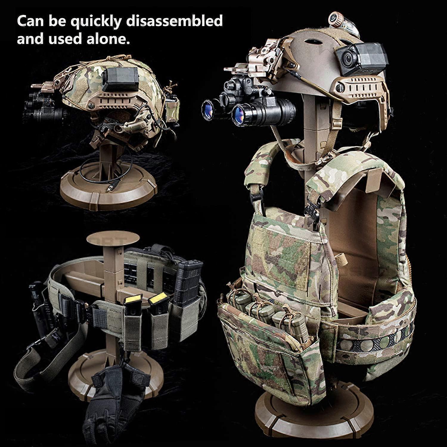 Tactical Gear Stand Helmet Display Holder Store Tree Rack Organizer ...