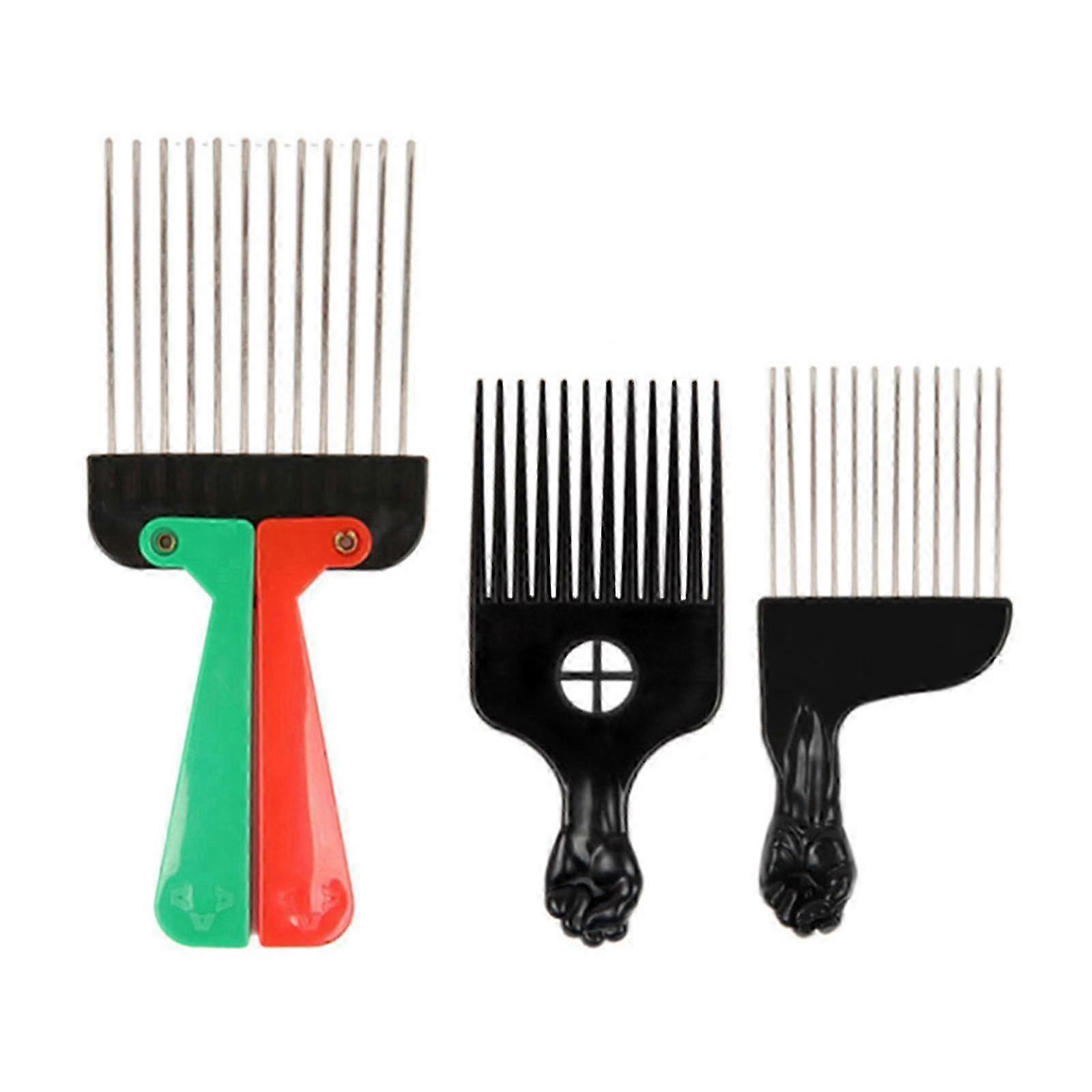 2025 Metal Afro Comb Hair Pick with Folding Handle, Fist Design for ...