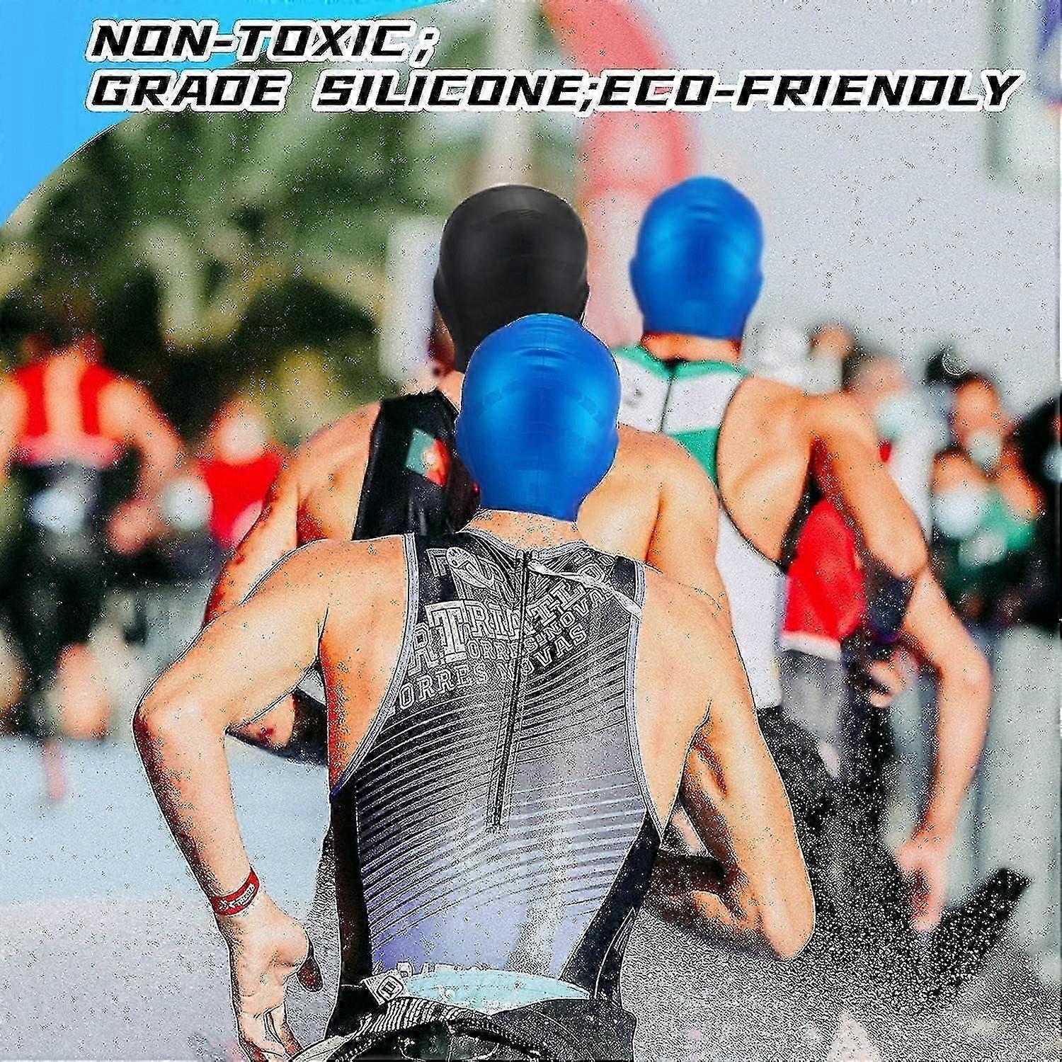3D Swim Caps with Ear Protection - Waterproof Swimming Cap for Women ...