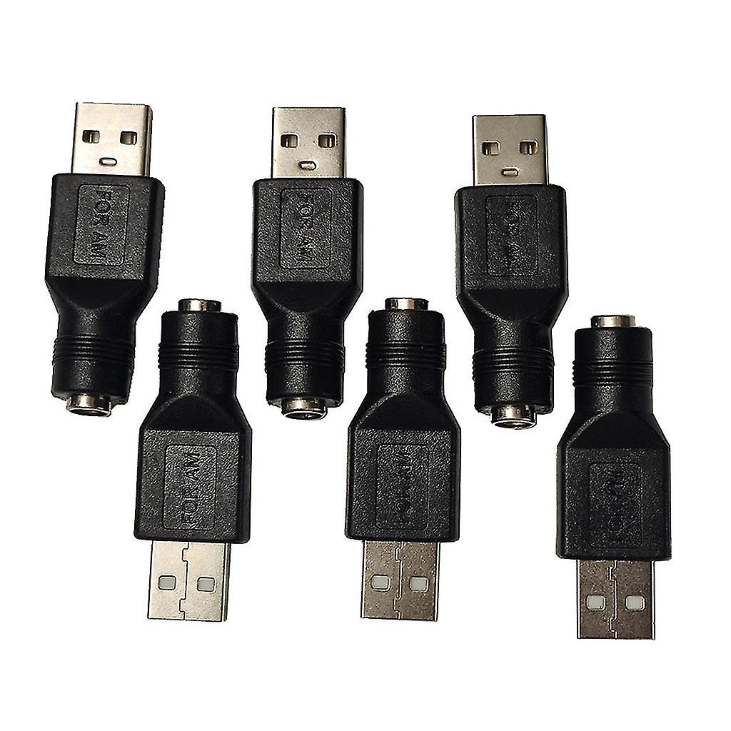 Black Usb To Dc Adapter Usb 2.0 A Female To Dc 5.5x2.1mm Power Adapter ...