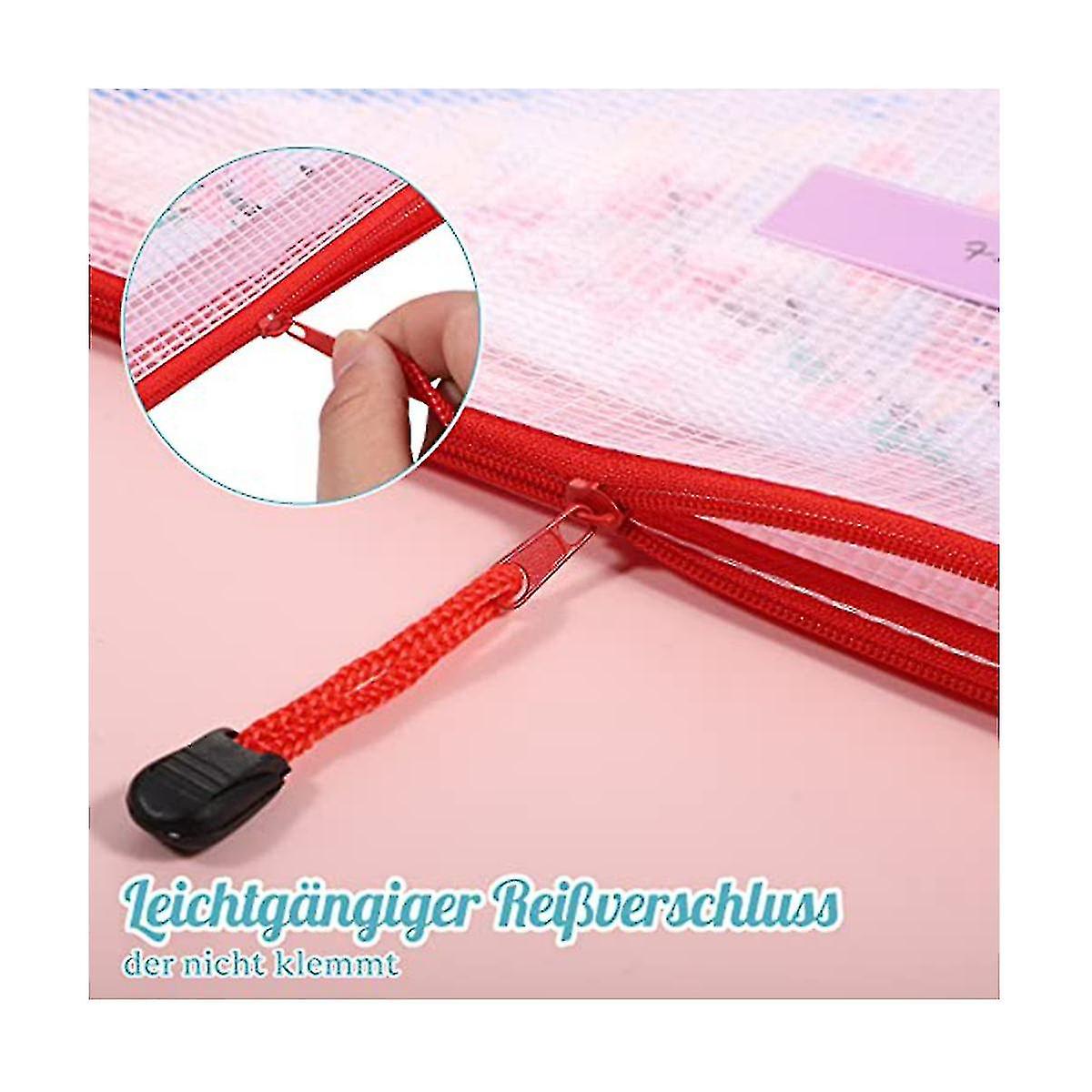 20 Pack Document Bags A4+a5+a6, File Folder Plastic Zip Pocket Zipper ...