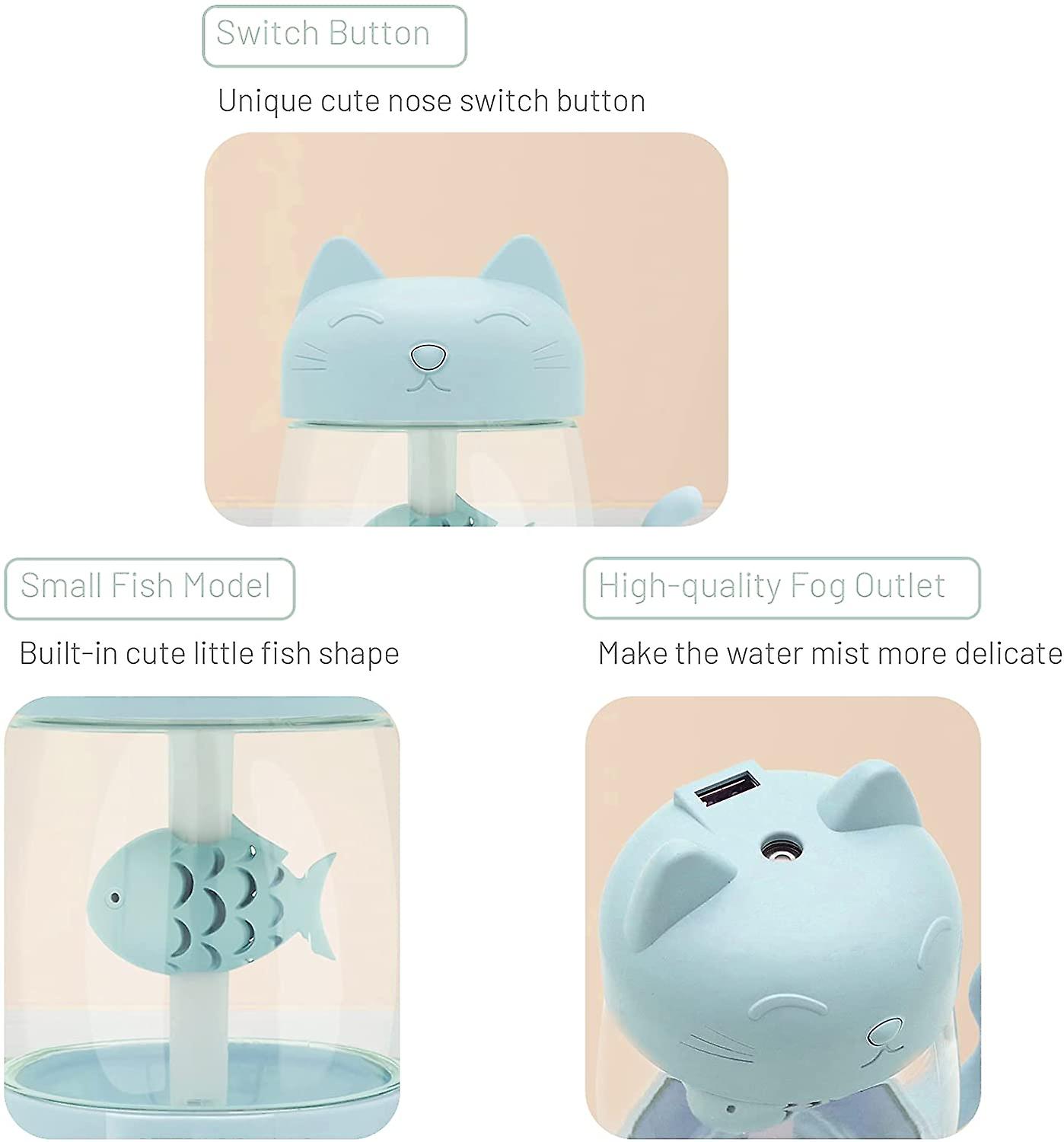 2024USB cold mist humidifier, 3-in-1 350ml polymer water mist mode and ...