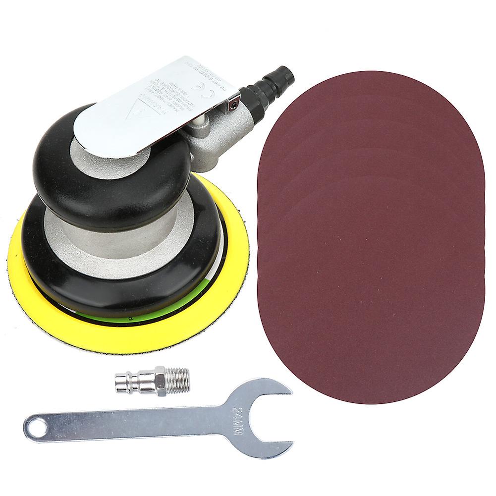 5in Pneumatic Sander Air Powered Grinding Machine with 5 Sandpapers and ...
