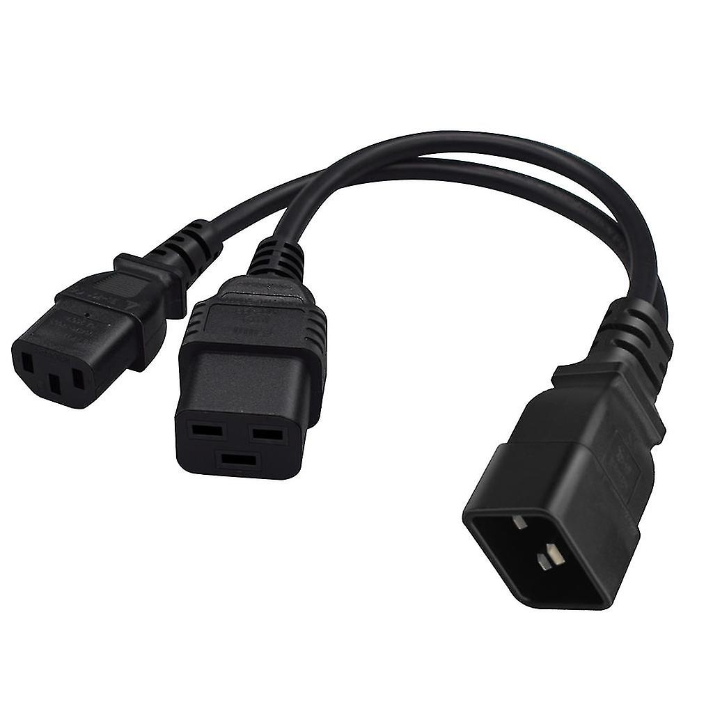 C20 To C13+c19 Y Splitter Power Cord 250v Iec 320 Single Iec 320 C20 Male | Fruugo UK