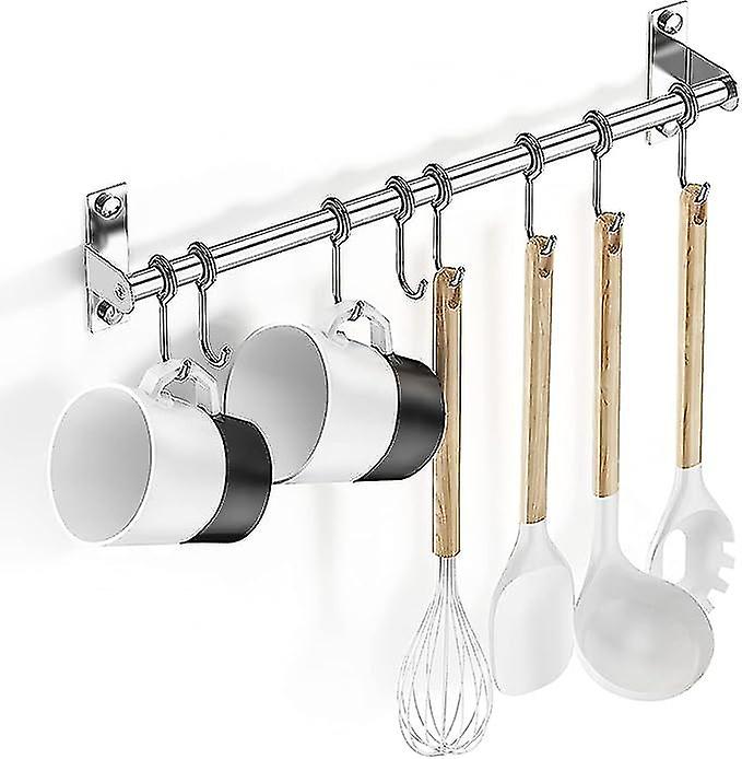 Kitchen utensil holder, stainless steel utensil hanging rack, wall ...