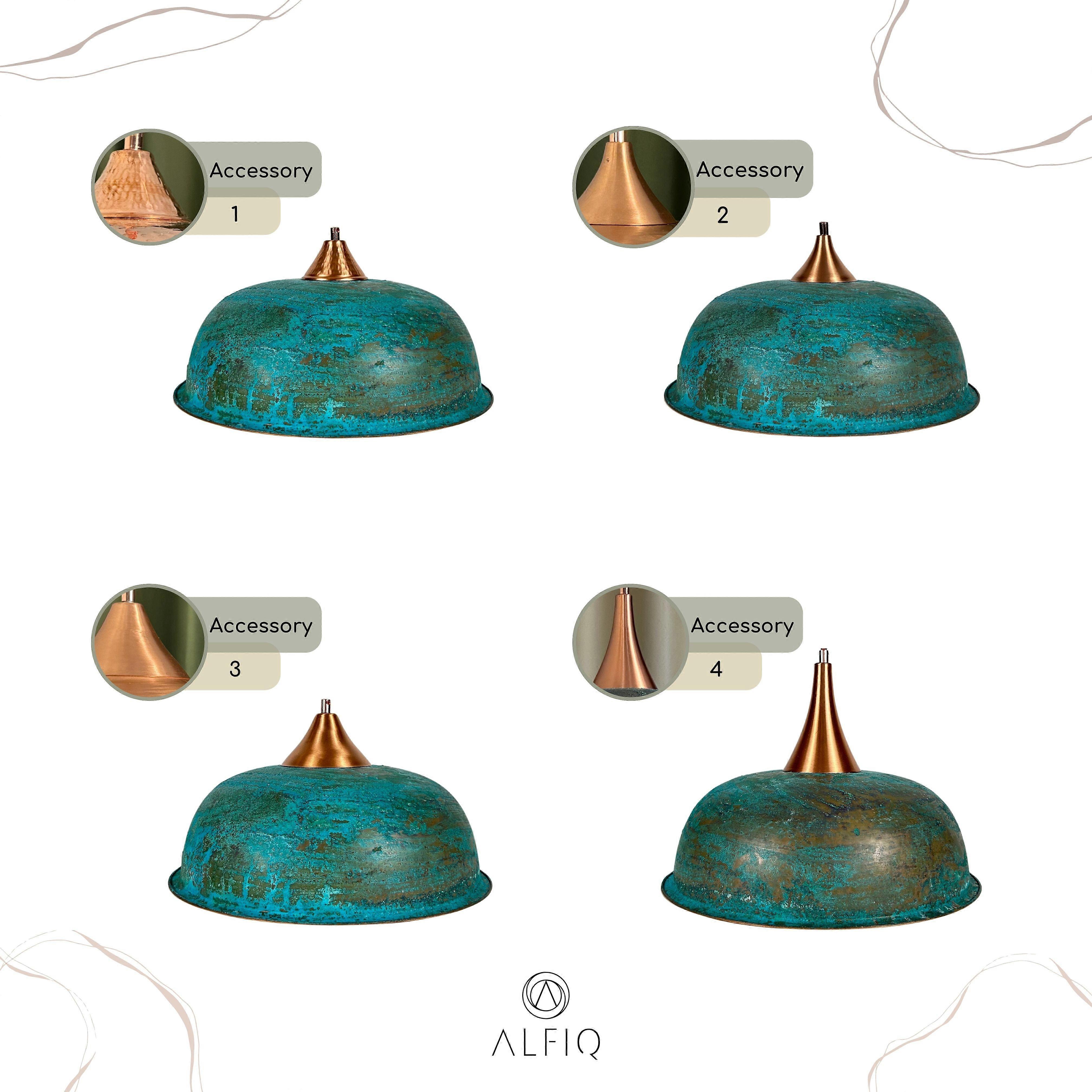 Copper Green Patina Pendant Light | Hammered Copper + Green Patina ...