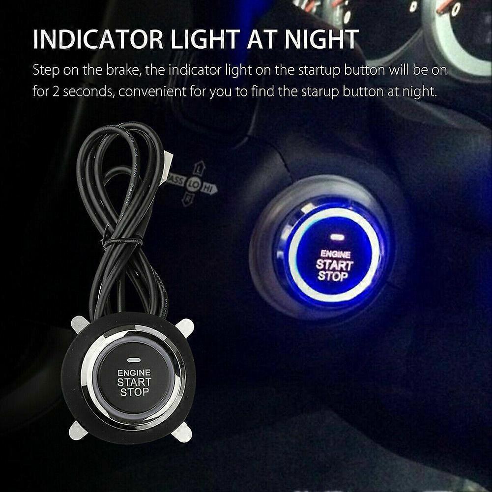 12V Car Key Systems Key blade Ignition Switch RFID Engine Start Push ...