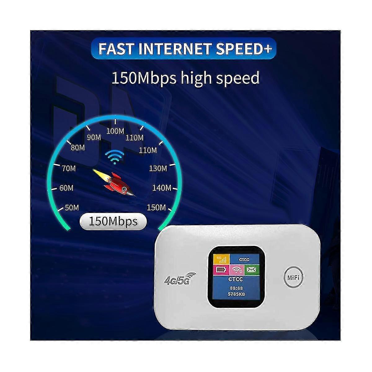 Tragbarer 4g-WLAN-Router Mifi 150 Mbit / s Auto mobiler WLAN-WLAN-Hotspot-Farbbildschirm mit Sim ...