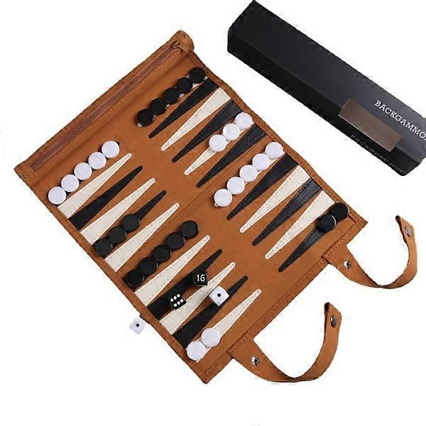 Rollable Backgammon Board Game - Portable Microfiber Chess Set ...