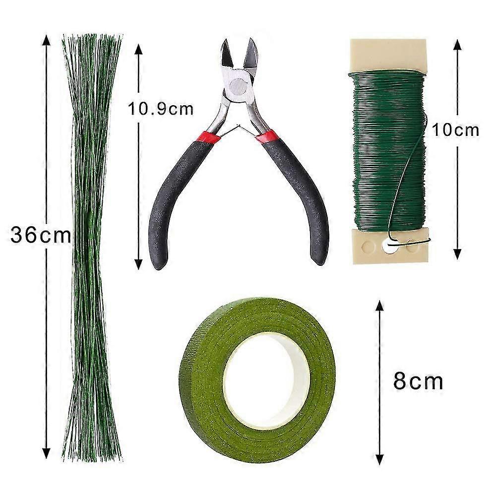 Floral Arrangement Kit, Floral Tape And Floral Wire With Cutter,green ...