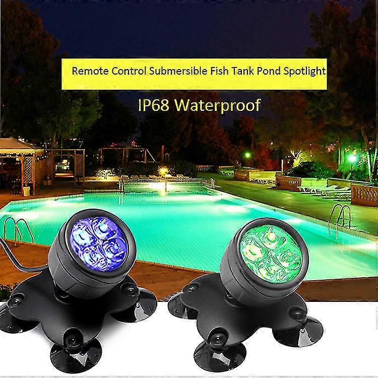 Underwater Pond Lights, IP68 Waterproof Color Changing Spotlights with Remote Control, LED ...