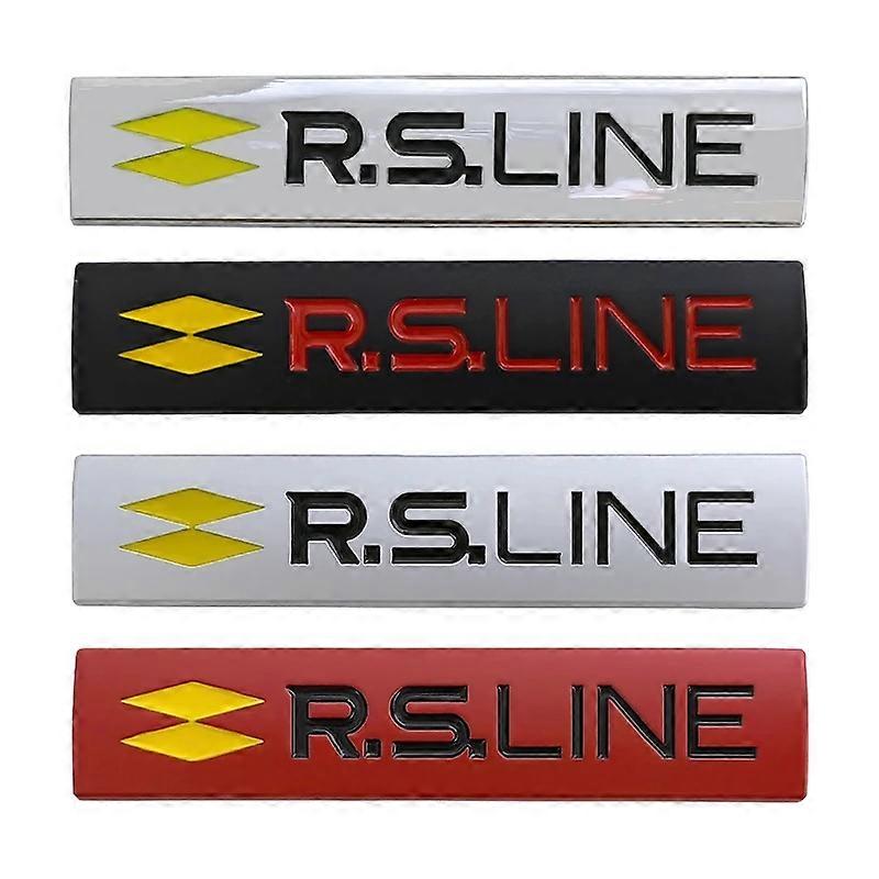 3D Metal RS Line Emblem Car Body Trunk Badge Logo Decal For Renault ...