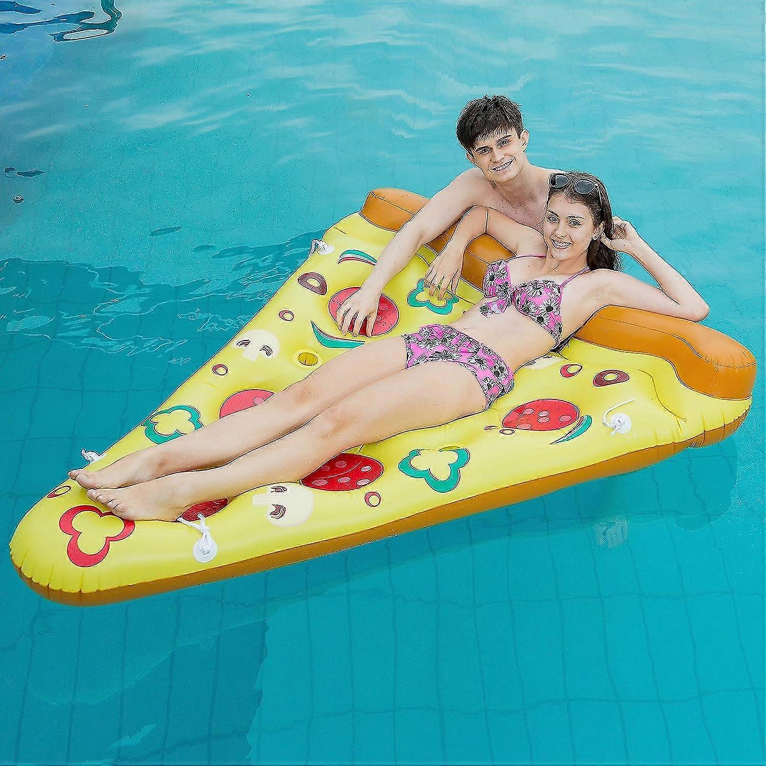 Giant Inflatable Pizza Slice Pool Float, Fun Pool Floaties, Swim Party Toy, Summer Pool Raft (1 ...