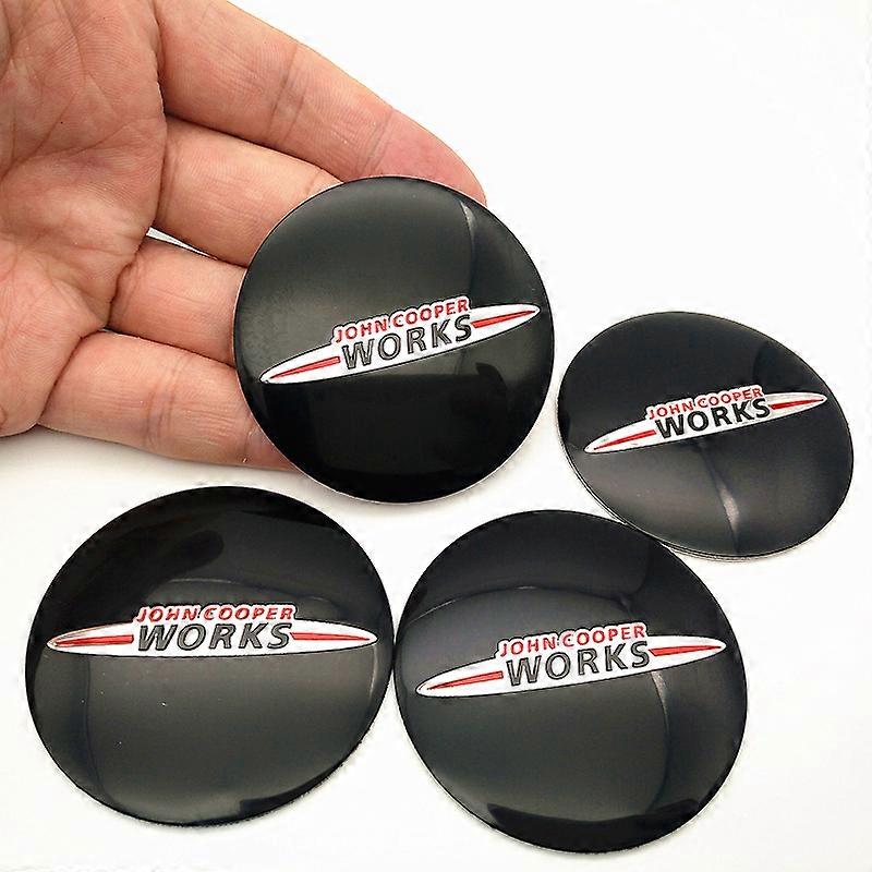4 pcs Car Wheel Centre Hub Caps Cover Sticker For JOHN COOPER WORKS ...