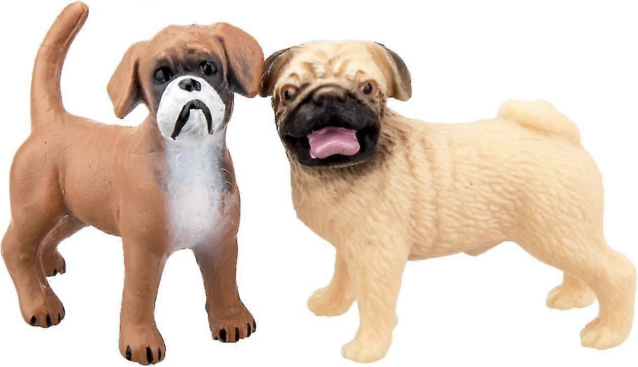 10pcs Dog Figurines Playset, Realistic Detailed Plastic Puppy Figures ...