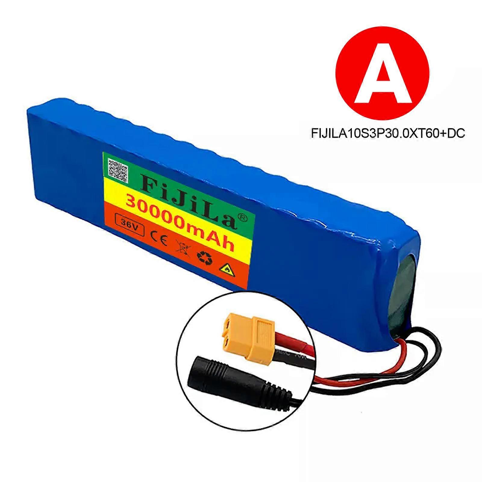 10S3P 36V 30Ah batteri elektrisk cykel batteripaket 18650 litiumjonbatteri 350W 500W lämplig för ...