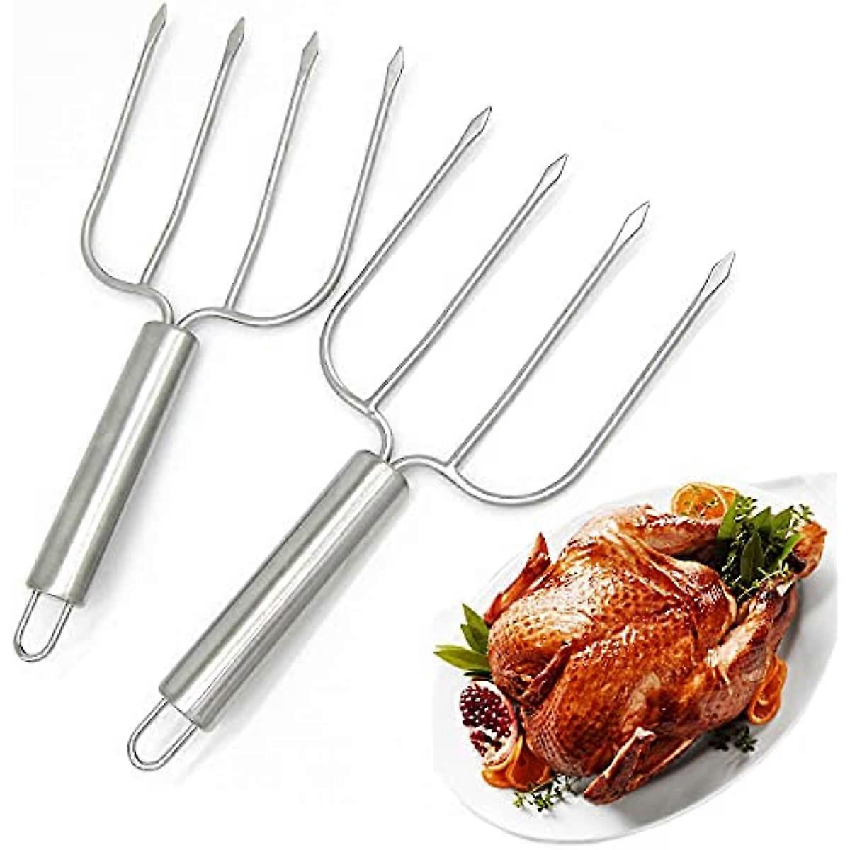 Stainless Steel Turkey & Roast Lifters Set of 2 - Turkey and Poultry ...