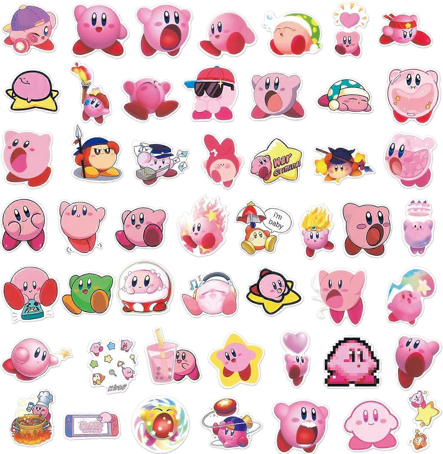 100 Pcs Kirby Laptop Sticker Waterproof Vinyl Stickers Car Sticker ...