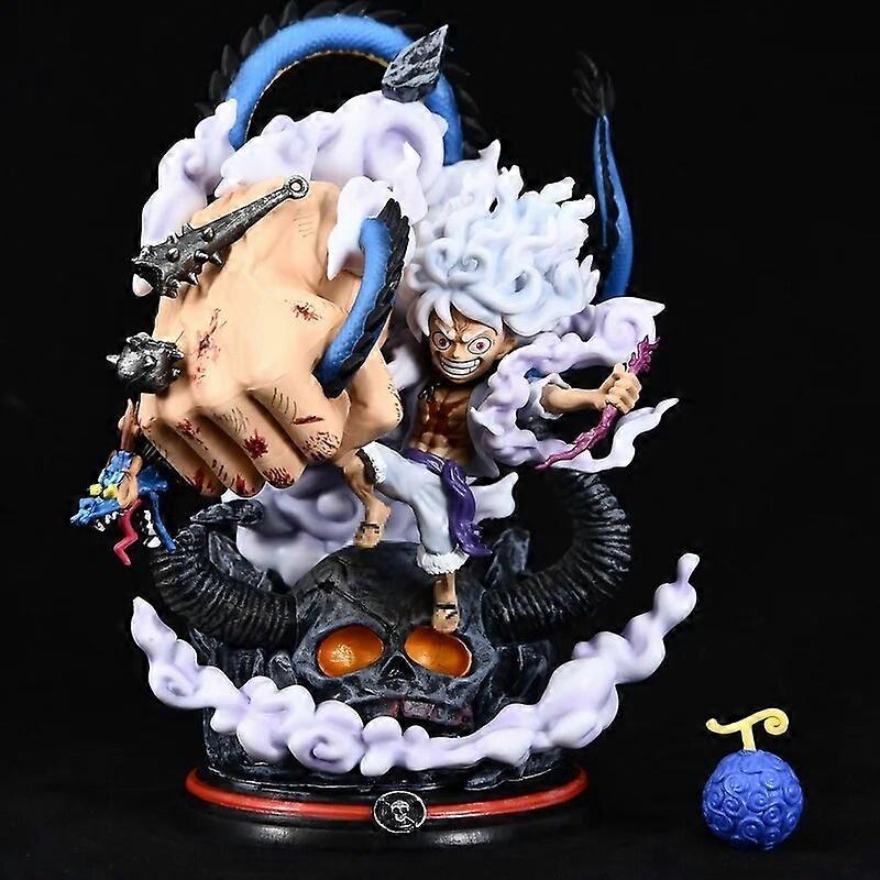 22cm Anime One Piece Luffy Gear 5 Figures Sun God Nika Luffy Figues ...