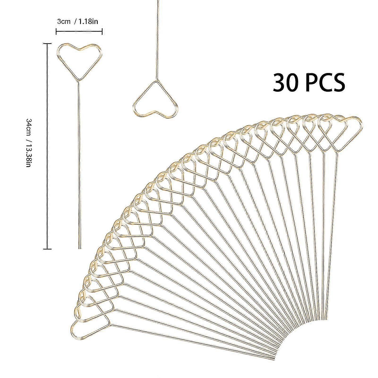30pcs Metal Wire Floral Place Card Holder Heart Shape Memo Floral Pick ...