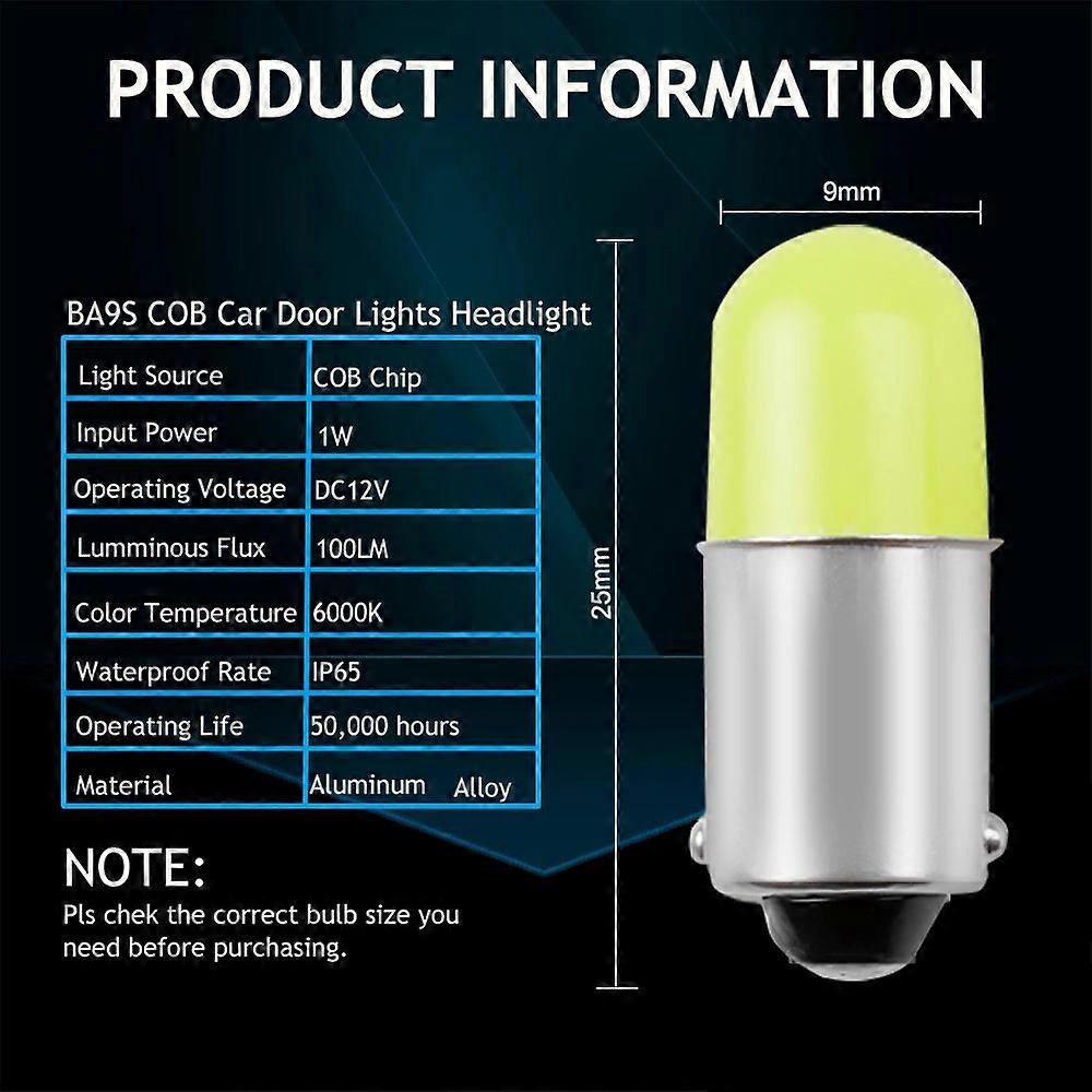 BA9S LED T4W H6W T11 363 Round 3D COB Led Bulb Interior License Plate ...