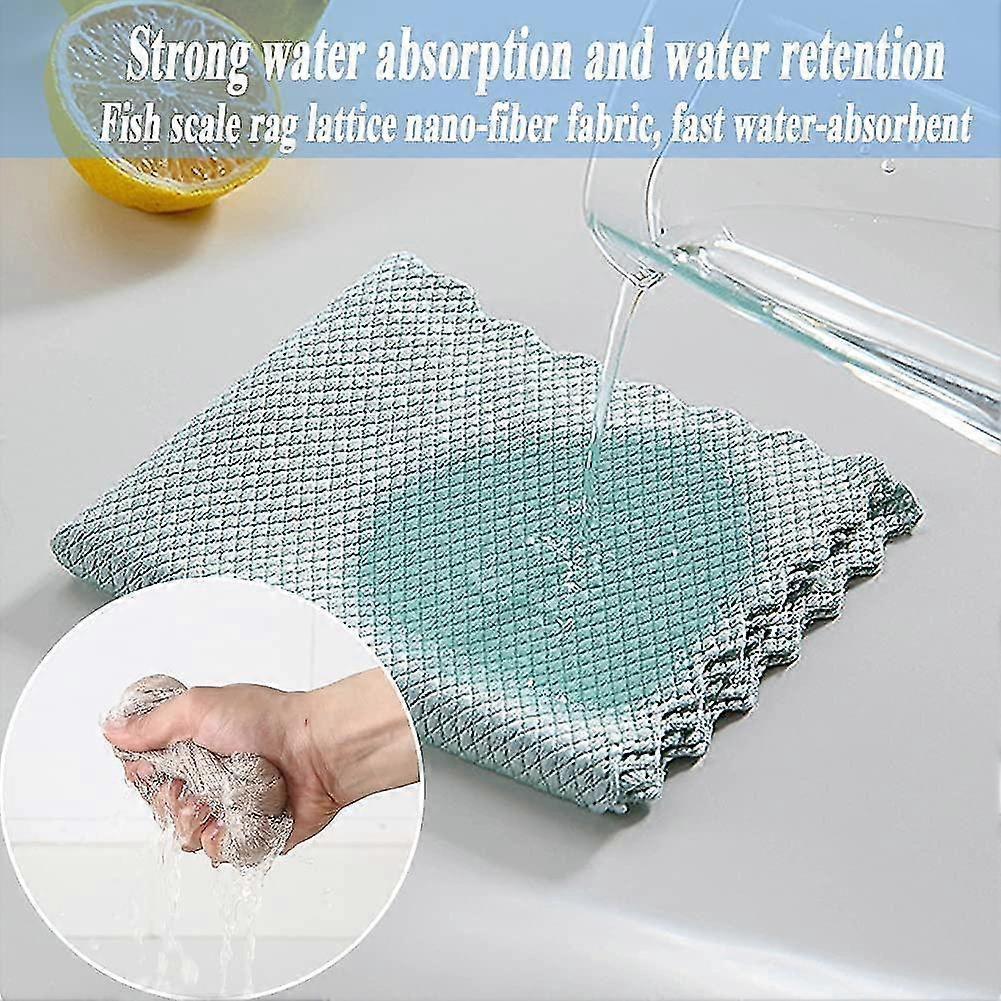Microfiber Cloths Cleaning Cloths 10 Fish Scale Cleaning Cloth 25x25cm ...