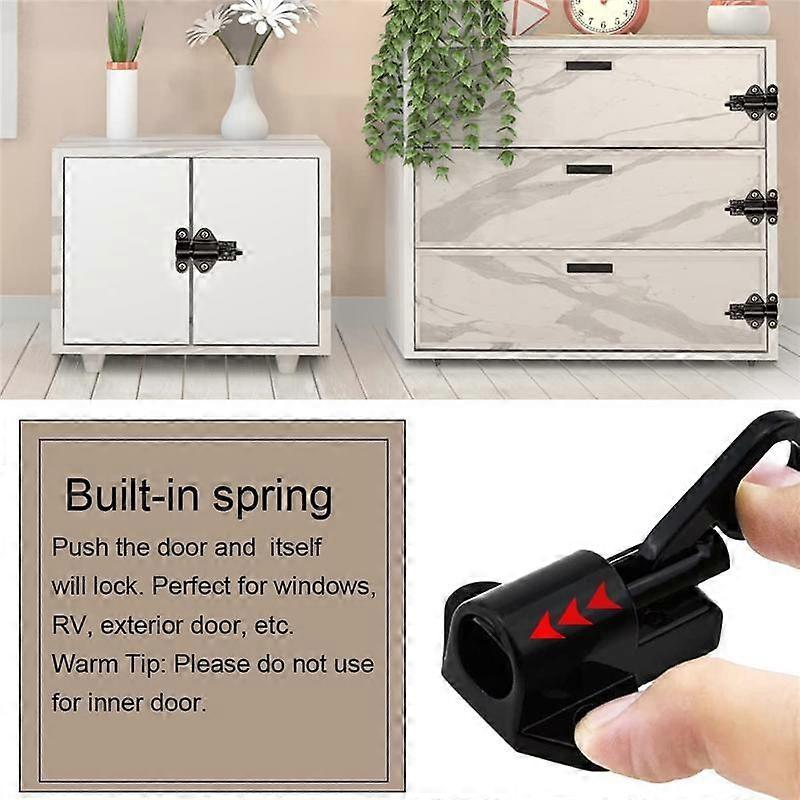 2 Pack Spring Loaded Latch Sliding Lock, Used for Automatic Door ...