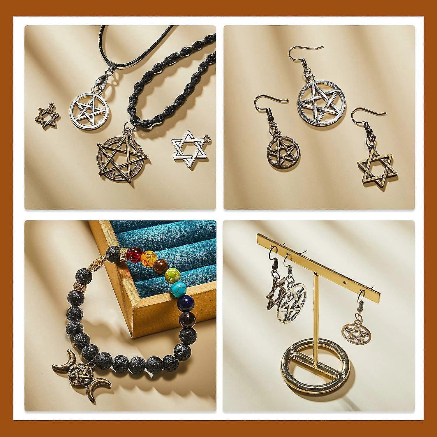 80 Pieces Pentagram Witch Mixed Magic Charms Lucky Charms for DIY ...