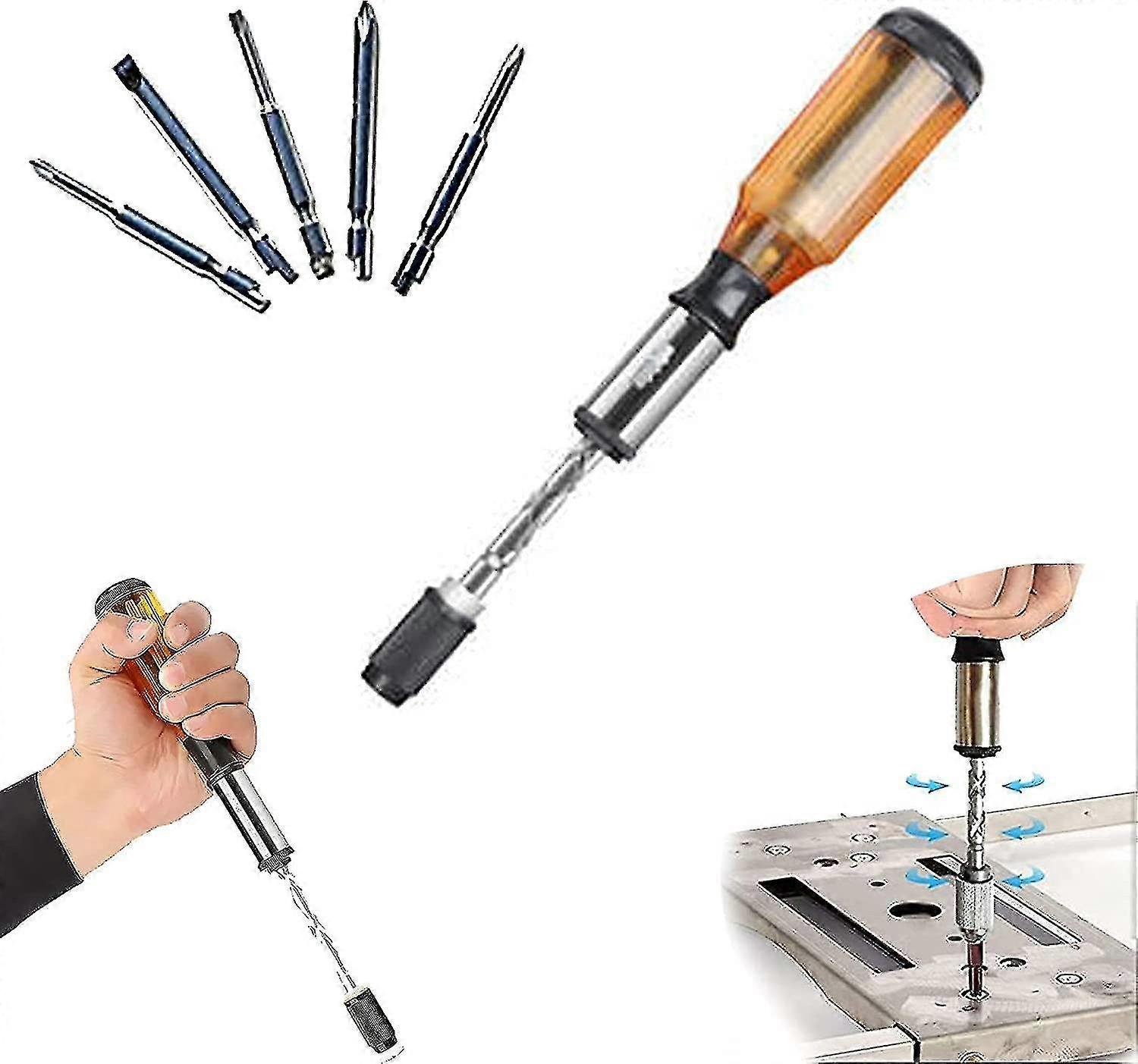 Spiral Screwdriver, Ratchet Screwdriver Push-pull Ratcheting ...
