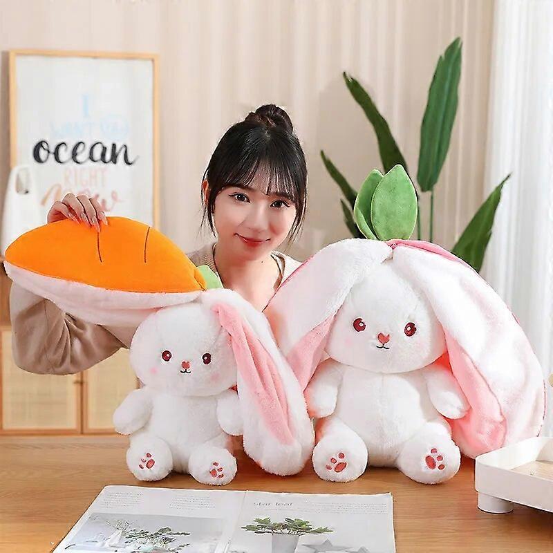 1Pc 18cm Kawaii Fruit Transfigured Bunny Plush Toy Lovely Rabbit Turn ...