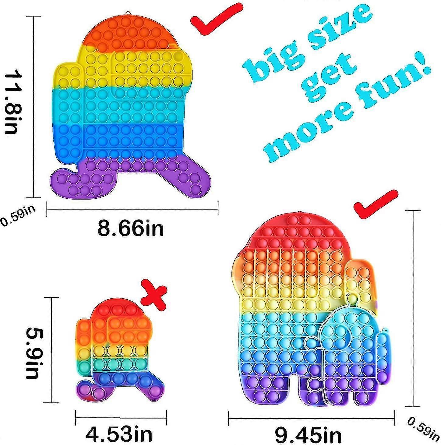 Satisfying Object Toy Antistress, Fidjetoys Push Pop Amongus Popits ...